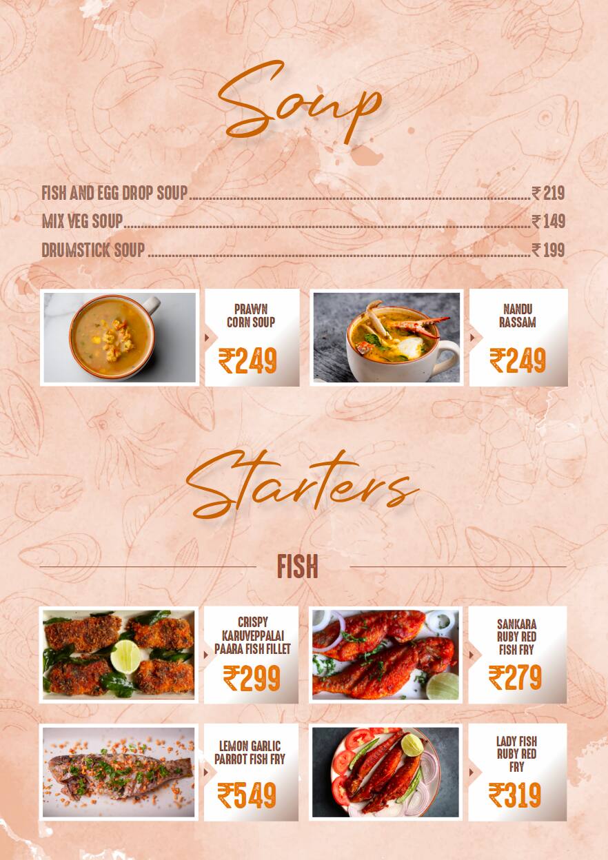 Menu of Meen Satti, Thuraipakkam, Chennai