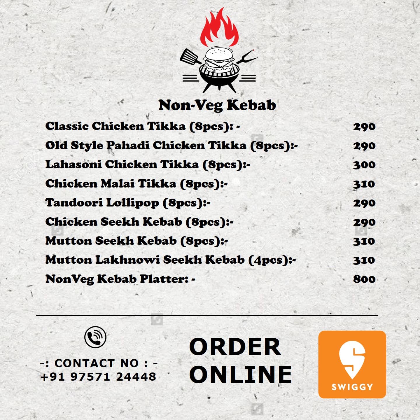 Menu of Smoky Meals, Ulwe, Navi Mumbai