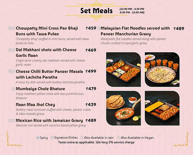 Menu at Saffron & Soy, Mumbai