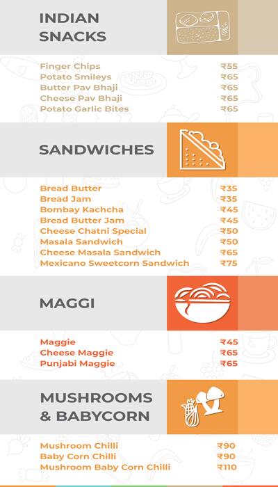 Menu at Food Venture, Bhopal