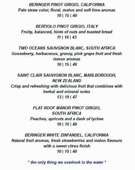 Menu at Snug Harbour Seafood Bar and Grill, Mississauga