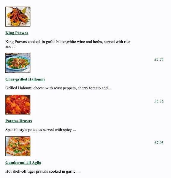 Menu at La Fiaba restaurant, Caterham, 12-44 Croydon Rd