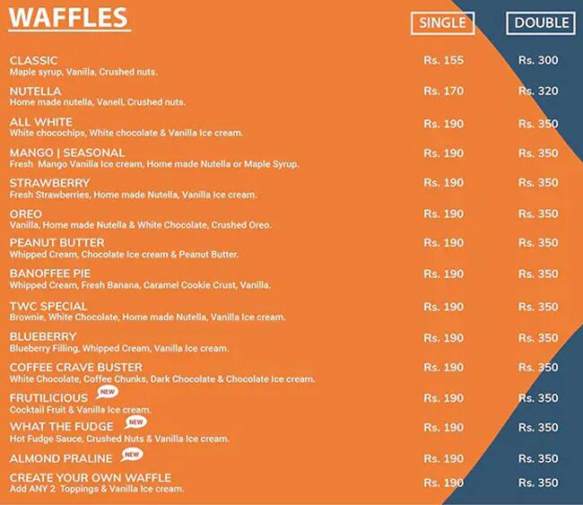Menu of Waffles Junction, Raj Nagar, Ghaziabad