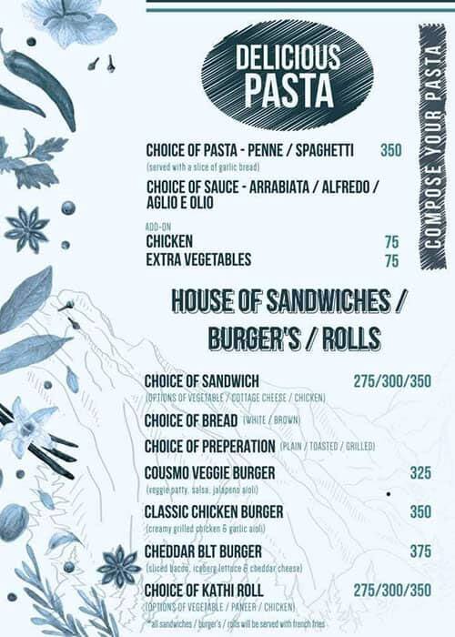 Menu at Himalayan Cedar Cafe And Bar, Manali