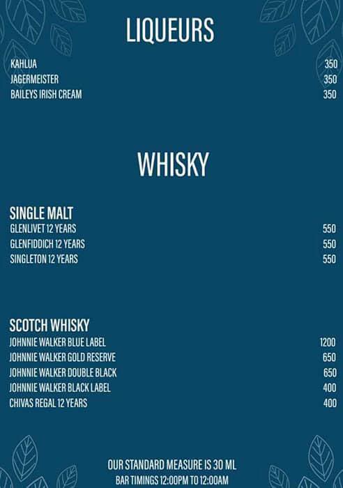 Menu at Himalayan Cedar Cafe And Bar, Manali