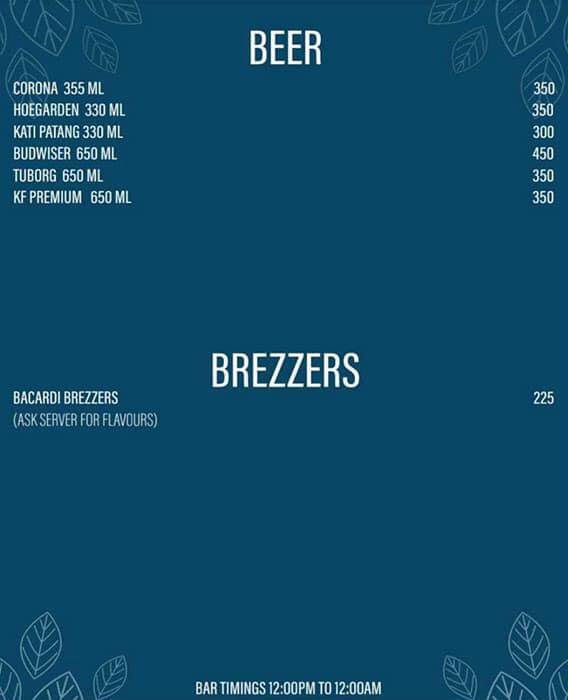 Menu at Himalayan Cedar Cafe And Bar, Manali