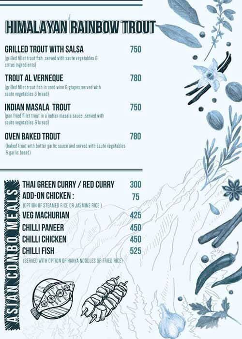 Menu at Himalayan Cedar Cafe And Bar, Manali