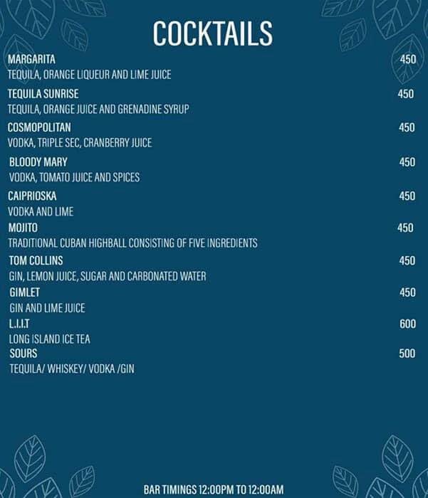 Menu at Himalayan Cedar Cafe And Bar, Manali