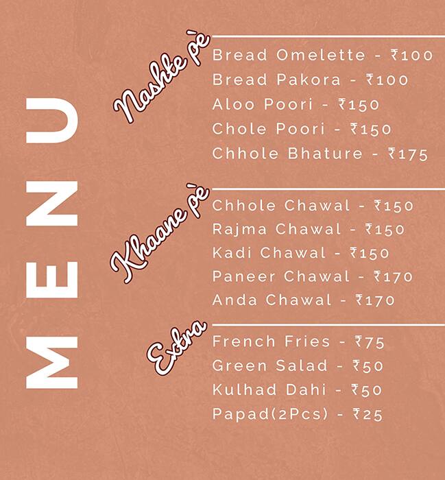 Menu of The Lunch House, Sector 72, Noida