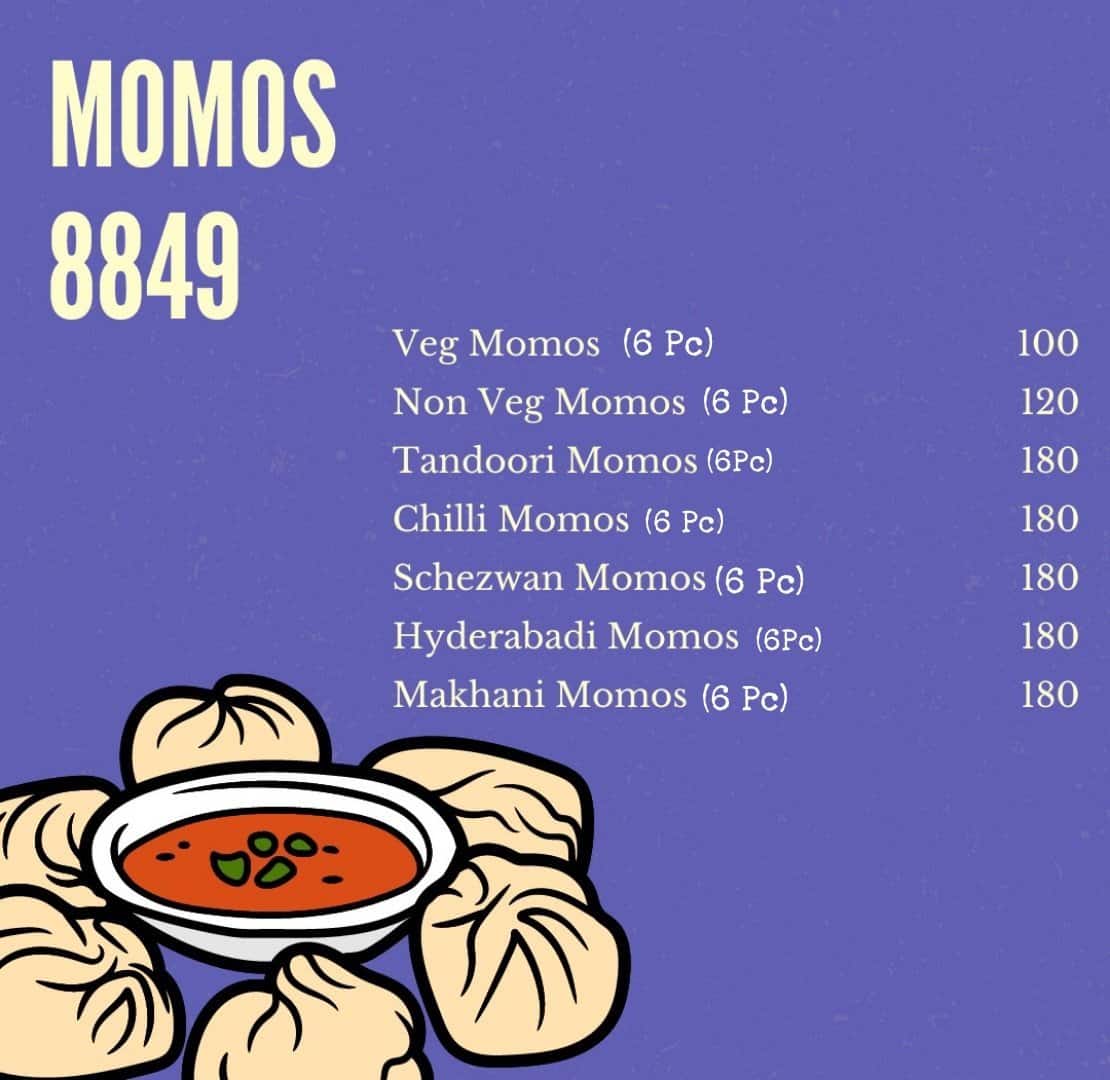 Menu of Momos 8849, Kandivali West, Mumbai
