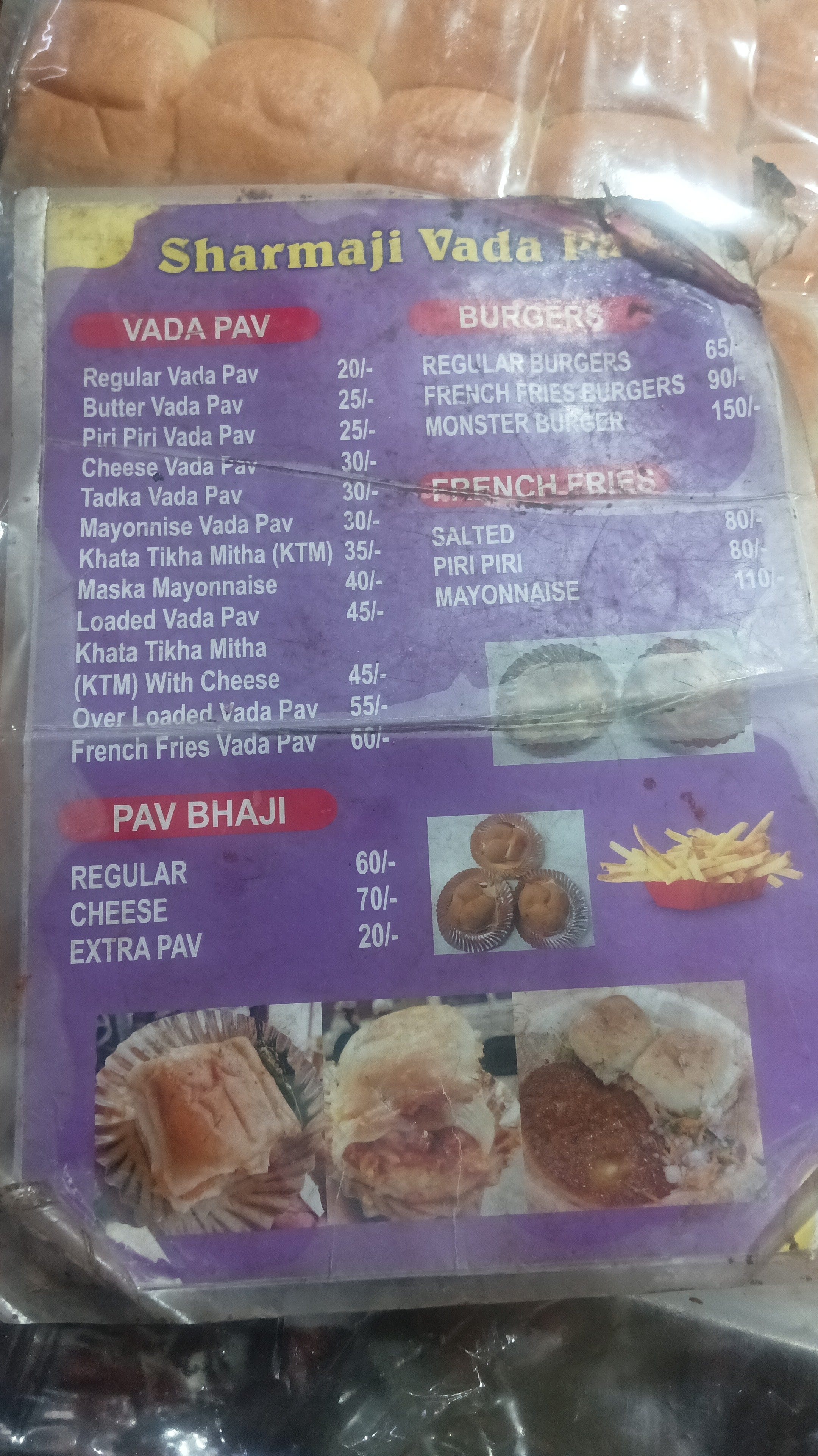 Menu of Sharmaji's Kitchen, Shivajinagar, Bangalore