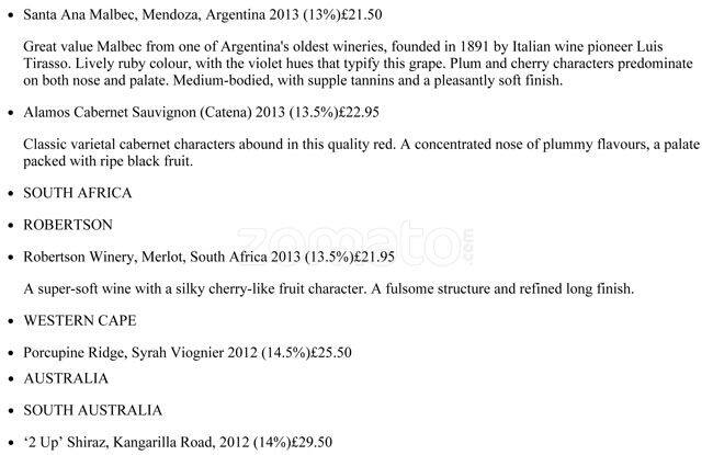 Menu at Friends restaurant, Pinner, 11 High St