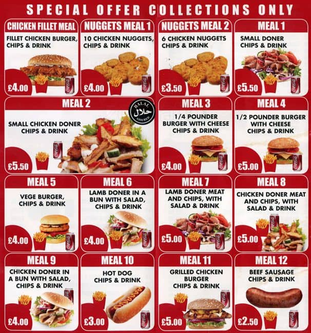 Menu at Galaxy Kebabs and burgers, Northolt, Chest Wine