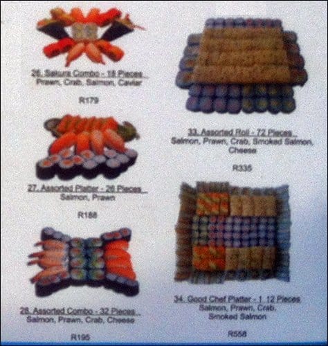 Menu at GOOD CHEF restaurant, Randburg, Gordon Rd