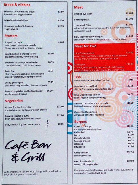 Michael Caine's Cafe Bar & Grill - ABode Hotel Menu - Zomato UK