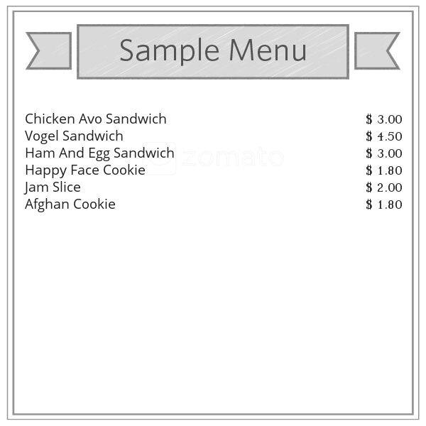 Menu at Natural Bakery, Auckland, 163 Line Rd