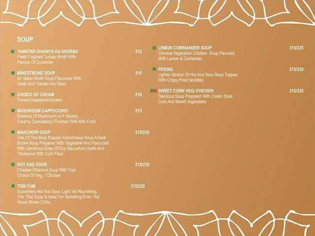 Menu of Urban Terrace, Gomti Nagar, Lucknow