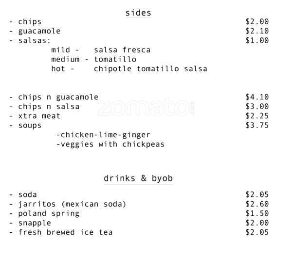 Menu at El Fuego pub & bar, Philadelphia, 723 Walnut St