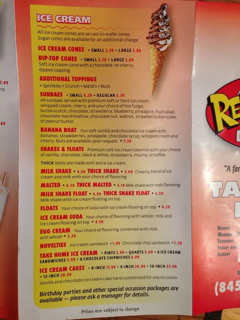 Menu at Red Rooster Drive-In restaurant, Brewster, NY-22