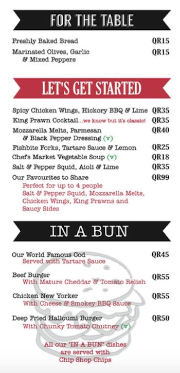 Harry Ramsden’s Menu, Menu for Harry Ramsden’s, Pearl Qatar, Doha ...