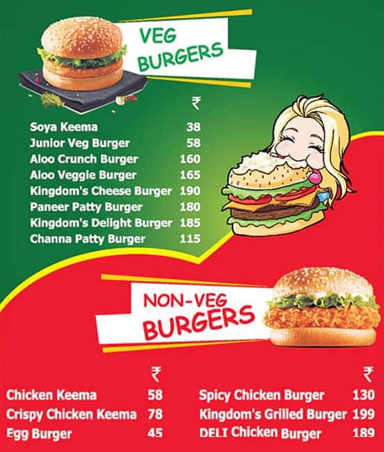 Menu of Just Burger, Amrapali Leisure Valley, Greater Noida