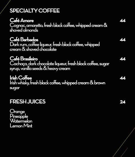 Menu at Deck Se7en Pool Bar, Novotel, Dubai