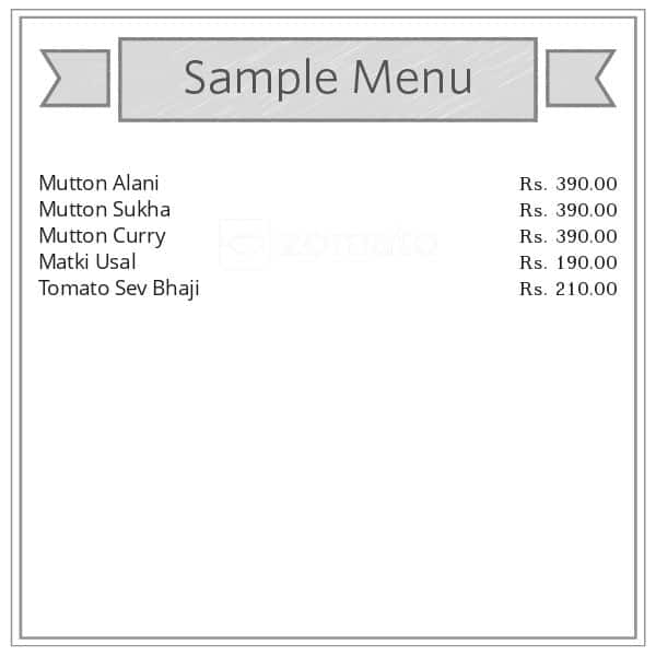 Menu of Mutton Bhakar, Vikhroli, Mumbai