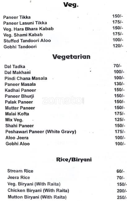 Menu at Peshawari The Forest, Gurugram, Opposite Valley View Estate