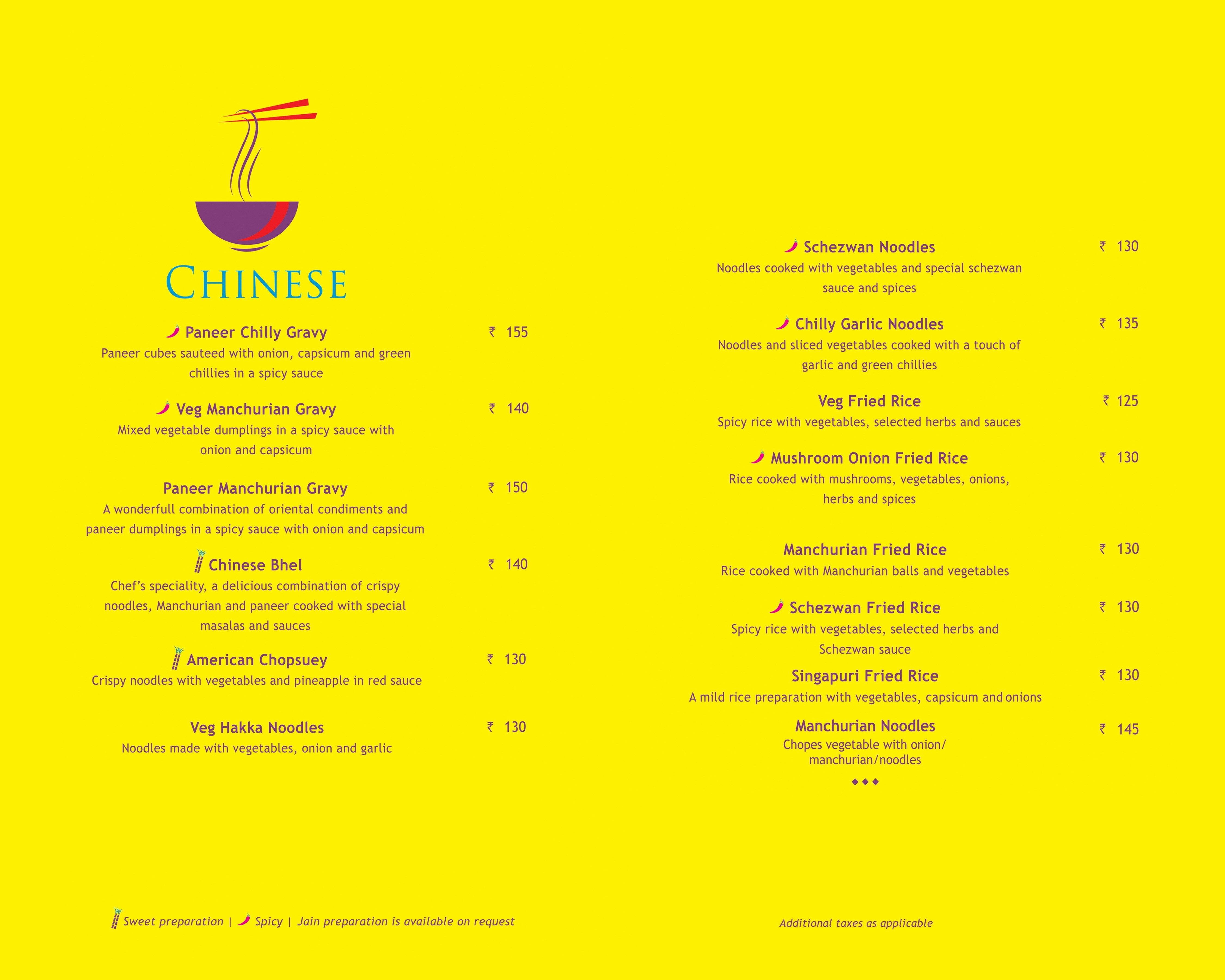 Menu at Zesty Treat Restaurant and Banquet, Vadodara