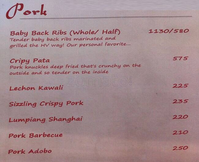 Menu at Harbor View Bistro restaurant, Pasay, San Miguel By the Bay