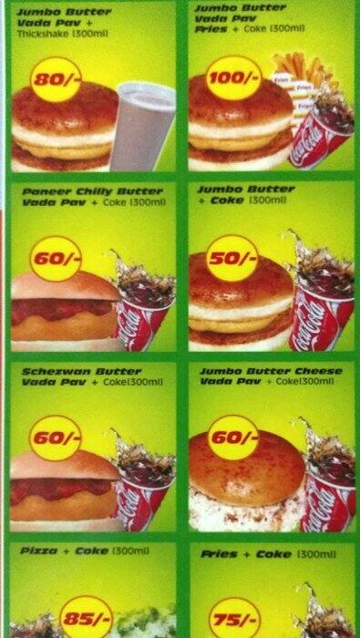 Menu at Jumbo king, Ahmedabad, G72