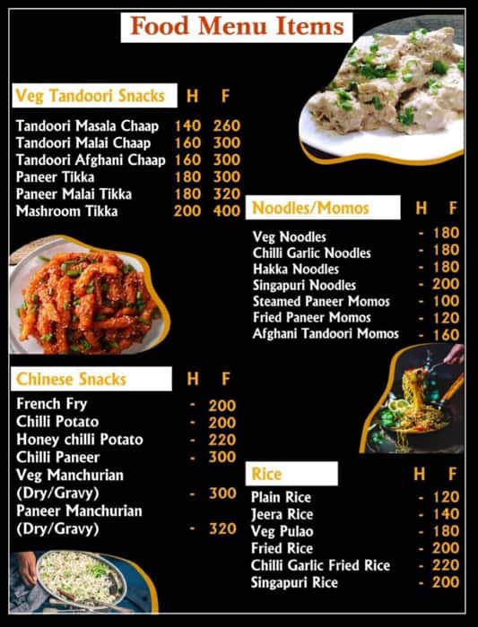 Menu of Foody Restaurant, Loni, Ghaziabad