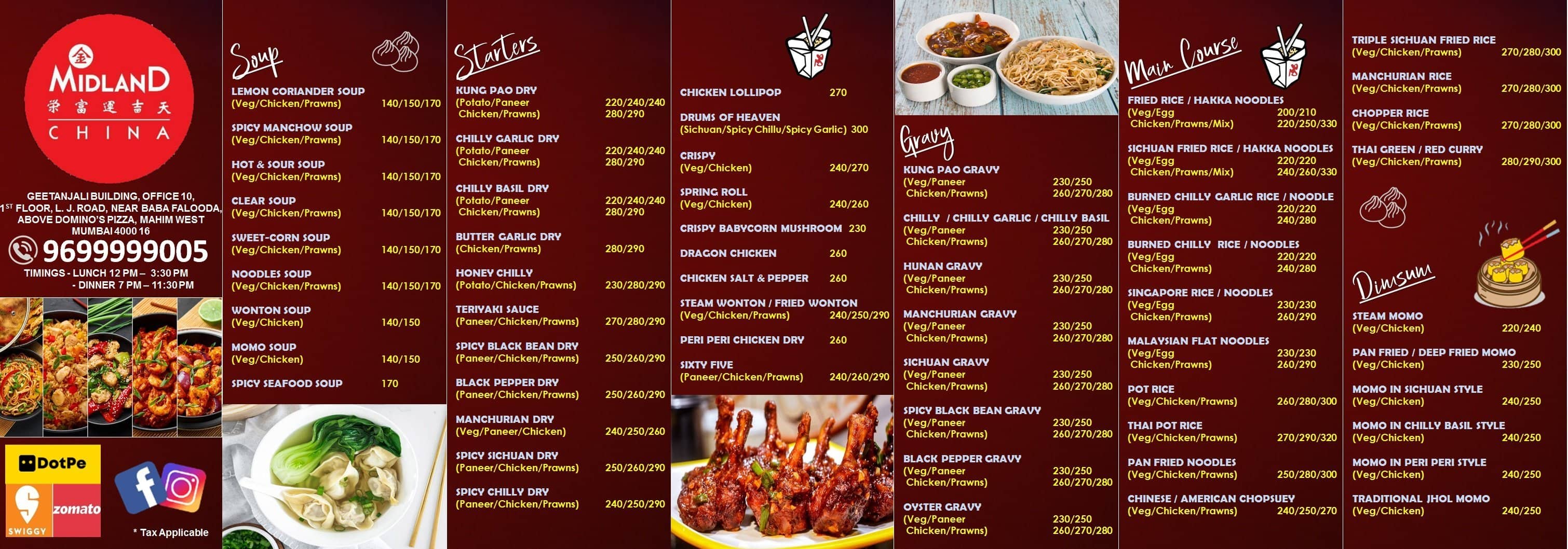 Menu of The Ethnic Kitchen, Mahim, Mumbai