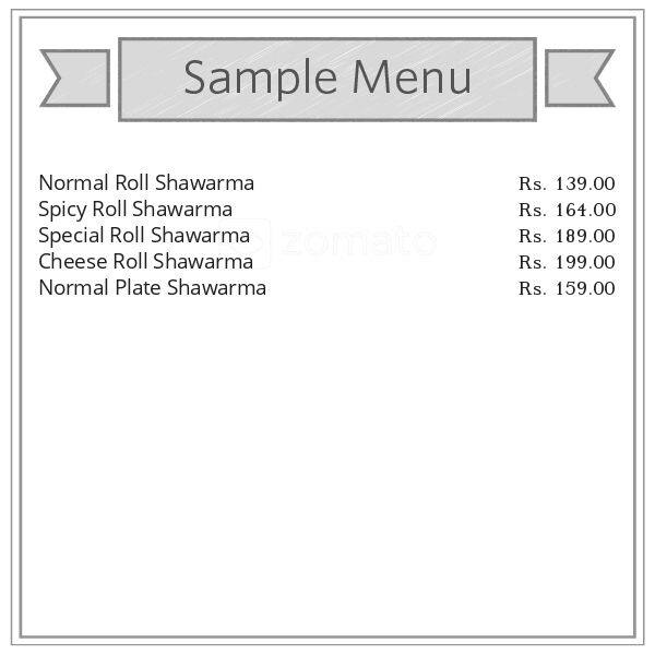 Menu of Tea Palace, Edappally, Kochi