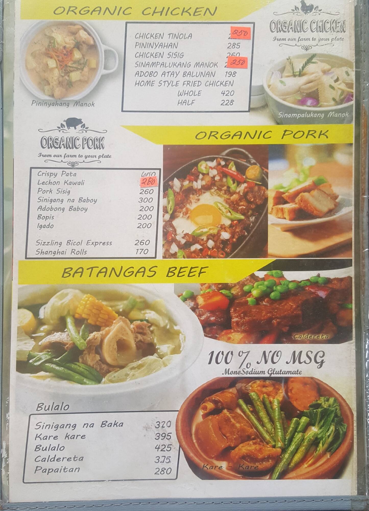 Menu at Nuezca Cafe, Quezon City