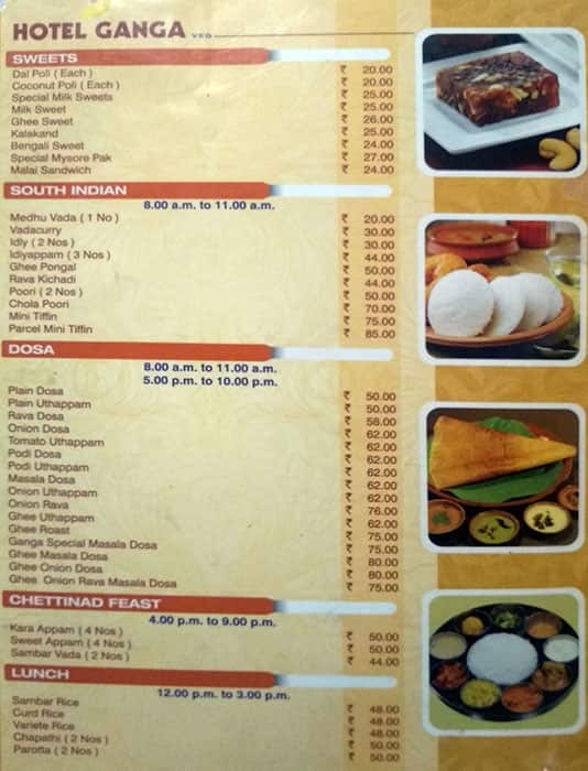 Ganga Sweets Menu, Menu for Ganga Sweets, Valasaravakkam, Chennai - Zomato
