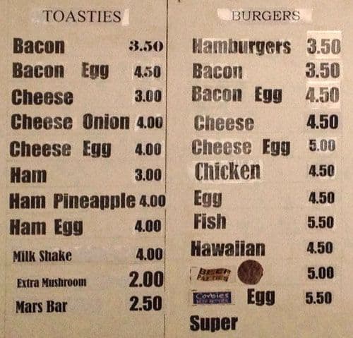 Carta del restaurante Solway Fish & Chips, Masterton