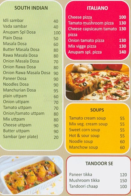 Menu at Anupam sweets & restaurant, Faridabad, Plot No. 7