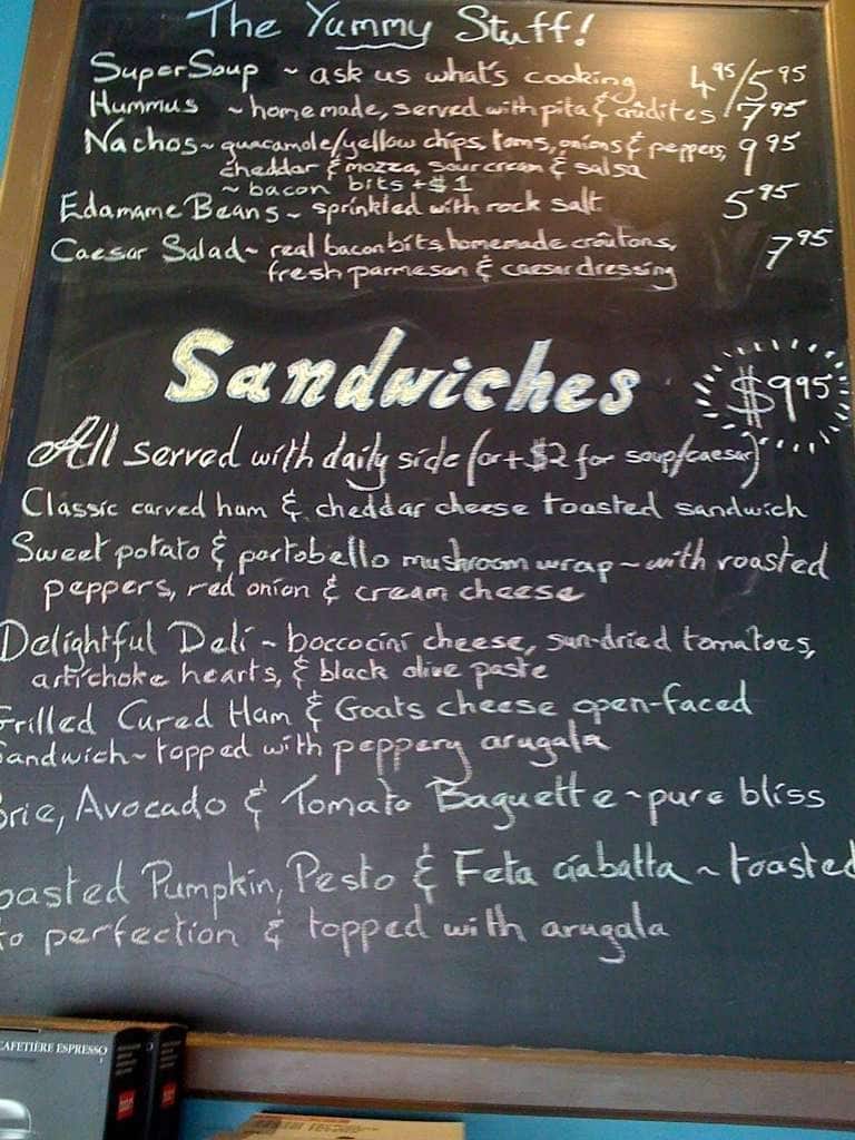 Menu at Cafe Haven, Sherwood Park