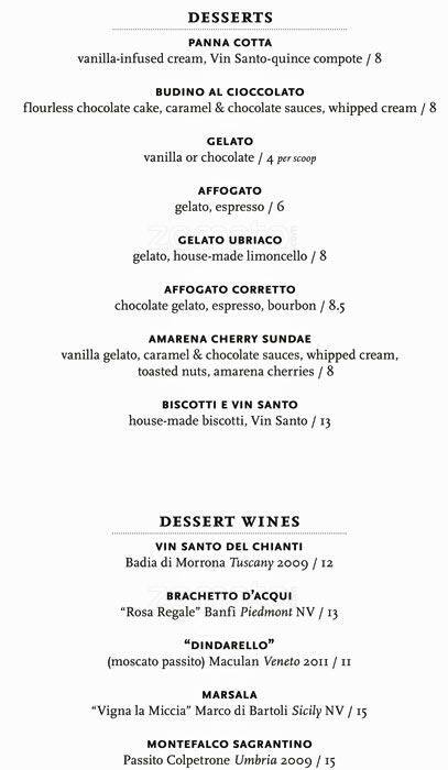 Menu at Via del Corso pub & bar, Berkeley