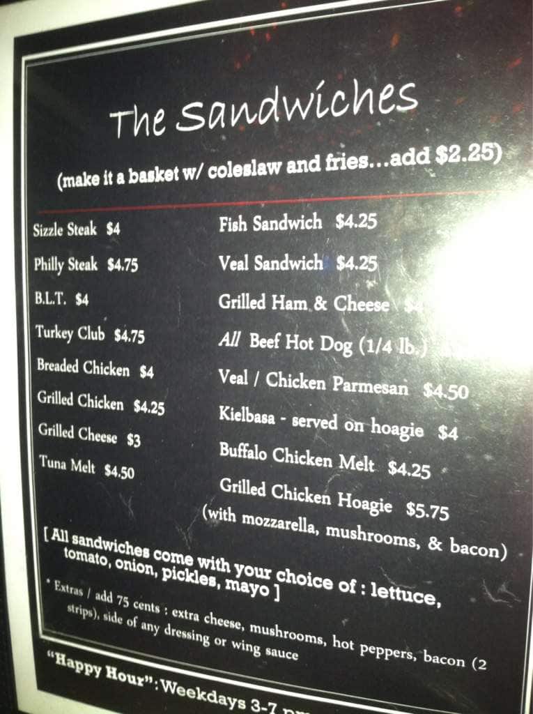 Menu at The Annex Bar & Grille, Solon