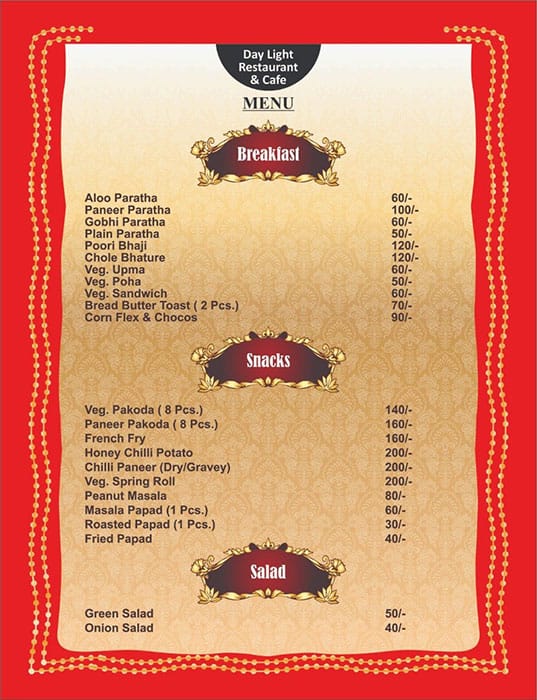 Menu at DAYLIGHT Restaurant & Cafe, Jaipur