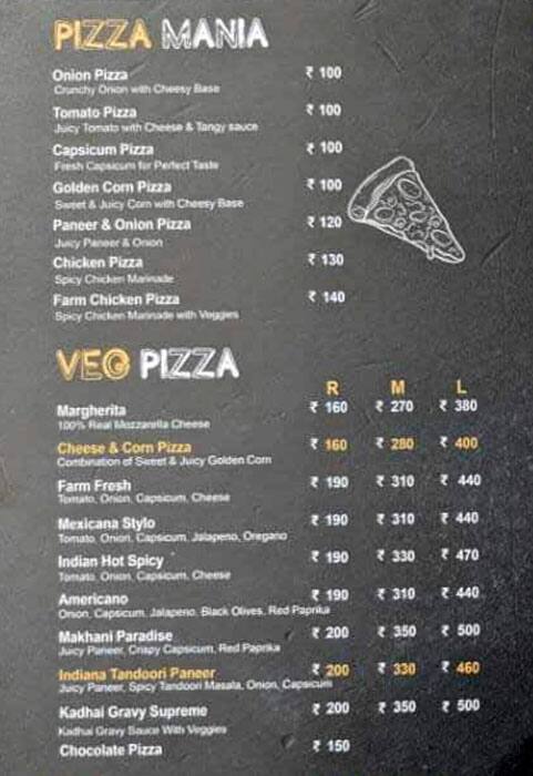 Menu of RTS Cafe, Chakan, Pune