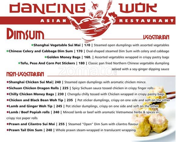 Menu at Dancing Wok, Bengaluru, Magrath Road