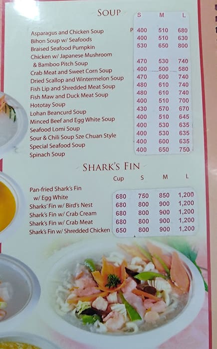 Menu at PVL Restaurant, Mandaluyong, I. Lopez St