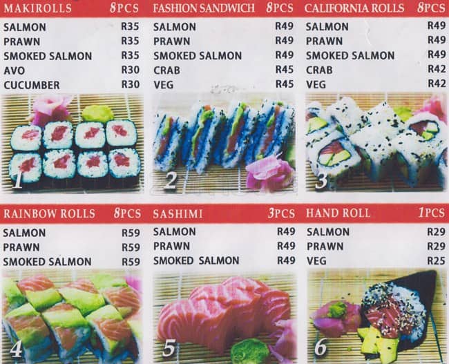 Menu at Beijing Chinese Restaurant, Boksburg, Shop No