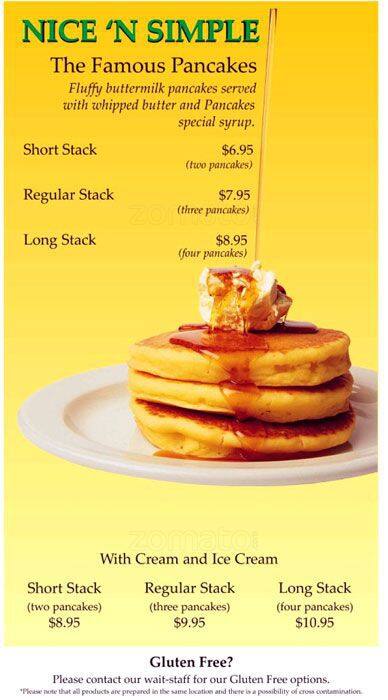 Pancake Manor Menu, Menu for Pancake Manor, Brisbane CBD, Brisbane ...