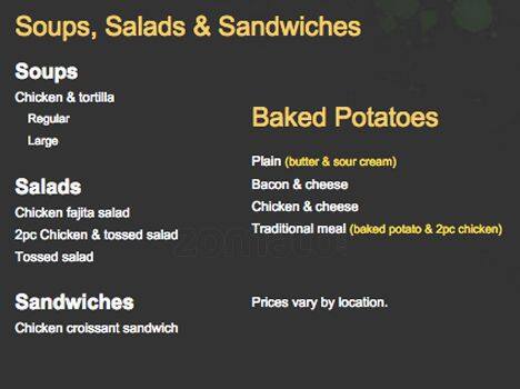 Menu at Pollo Salsa restaurant, Grand Prairie, 709 W Pioneer Pkwy