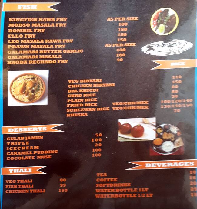 Menu at Foodella Restaurant, Majorda