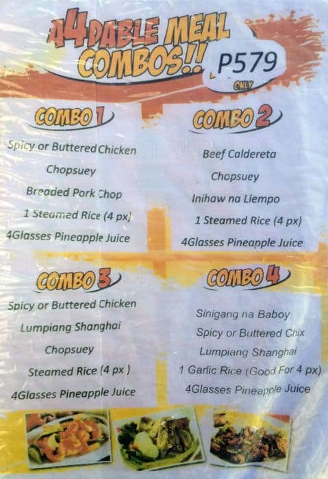 Menu at Joliant Restaurant Betterliving, Parañaque, 153 Dona Soledad Avenue